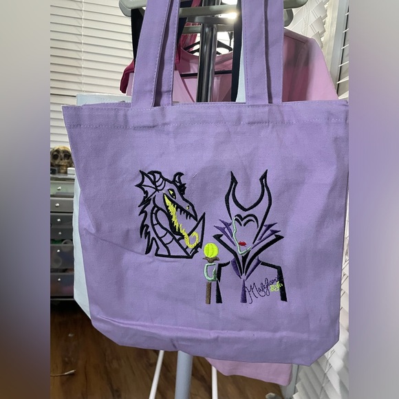 Hand Crafted | Bags | Maleficentdragon Embroidered Tote Bag | Poshmark